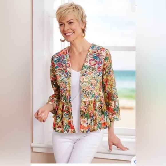 Soft Surroundings | Jackets & Coats | Nwt Soft Surroundings Floral ...
